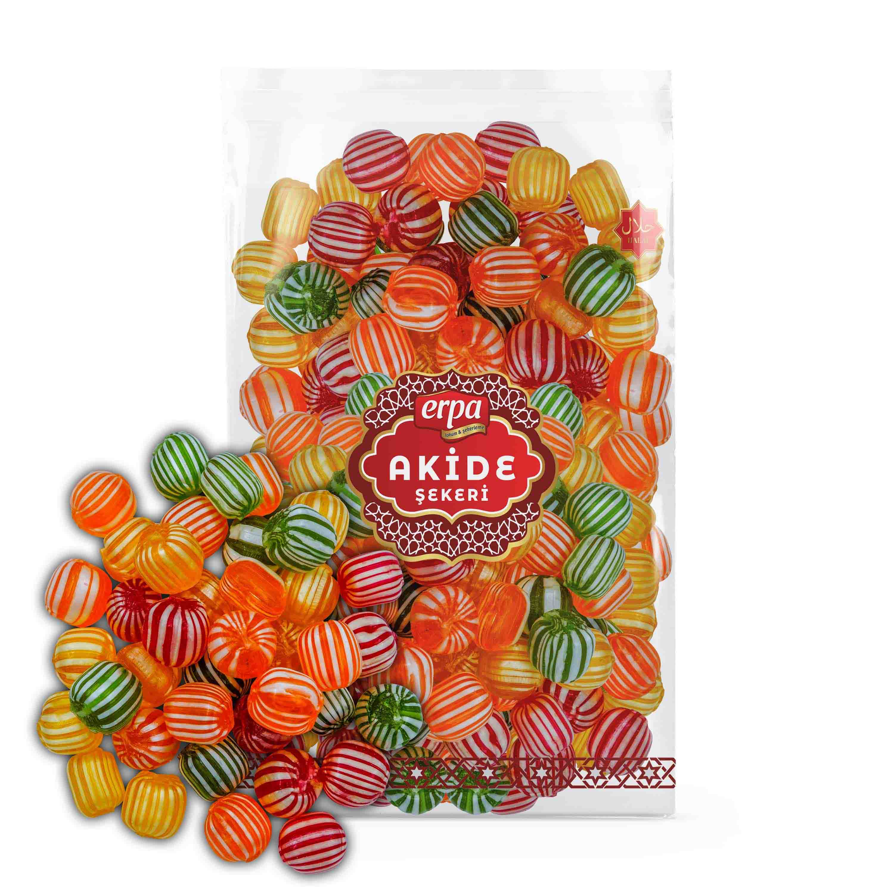 Çizgili bonbon akide şekeri